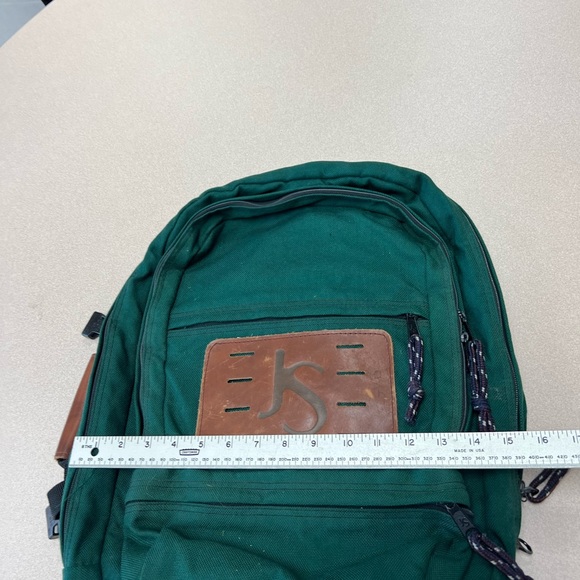 Jansport | Bags | Vintage Jansport Leather Backpack Briefcase Forest ...